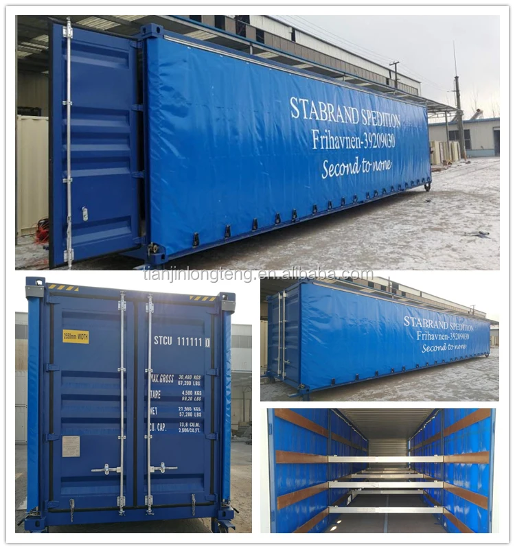 40ft High Cube Dry Cargo Pallet Wide Curtain Side Container