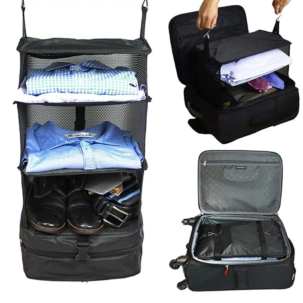 Portable Luggage System Layer Storage Bag Organizer Packable Hanging ...