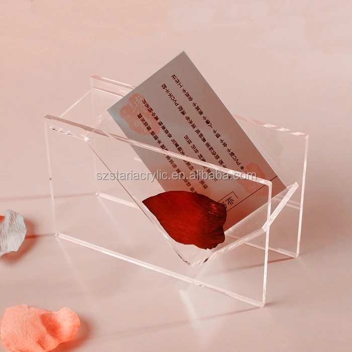 Wholesale Desktop Clear Acrylic Business Card Stand Holder Custom ...