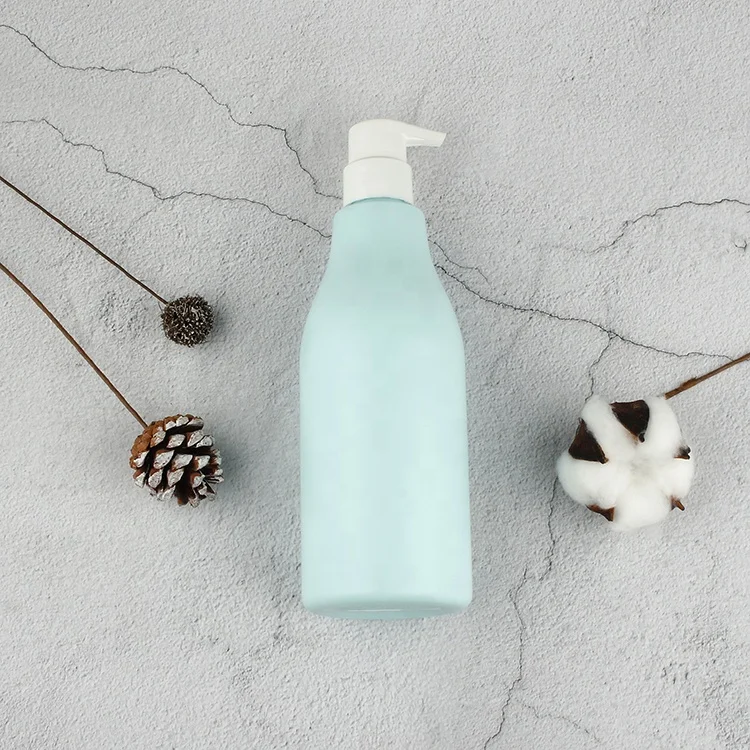 Light Blue Customizable Shampoo Bottles Shower Gel Containers Cosmetic ...