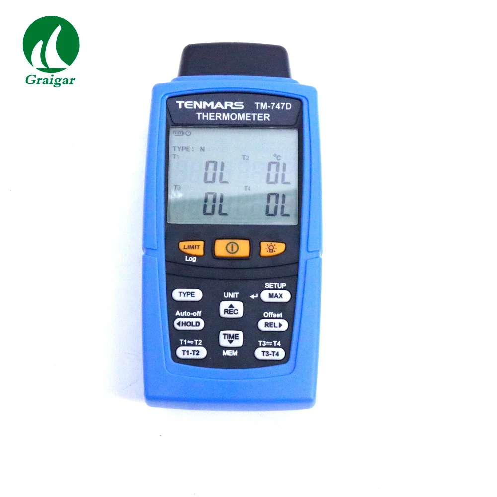 Tenmars TM-747D 4-Channel Digital Thermometer Thermocouple Thermometer| Alibaba.com