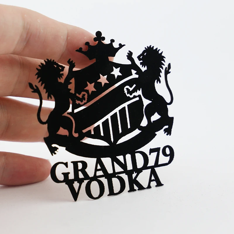 Custom Die Cut Flocking Sticker Wine Perfume Bottle Luxury Velvet ...