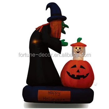 180cm Halloween Inflatable Witch With Animated Ghost - Buy Inflatable ...