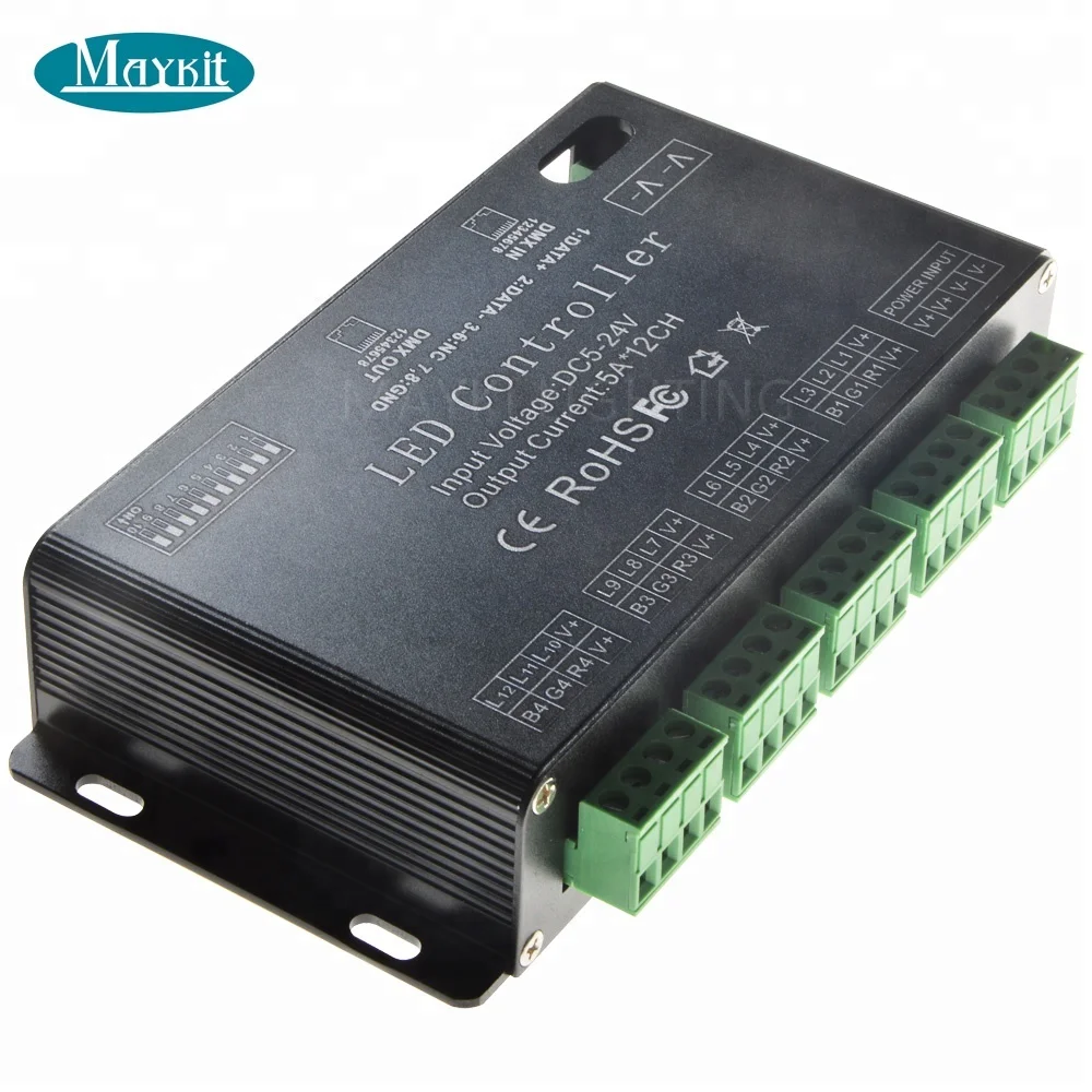 5a Rgb 12 Channels Dmx Controller For Strip Light - Buy 12 Channel Dmx ...
