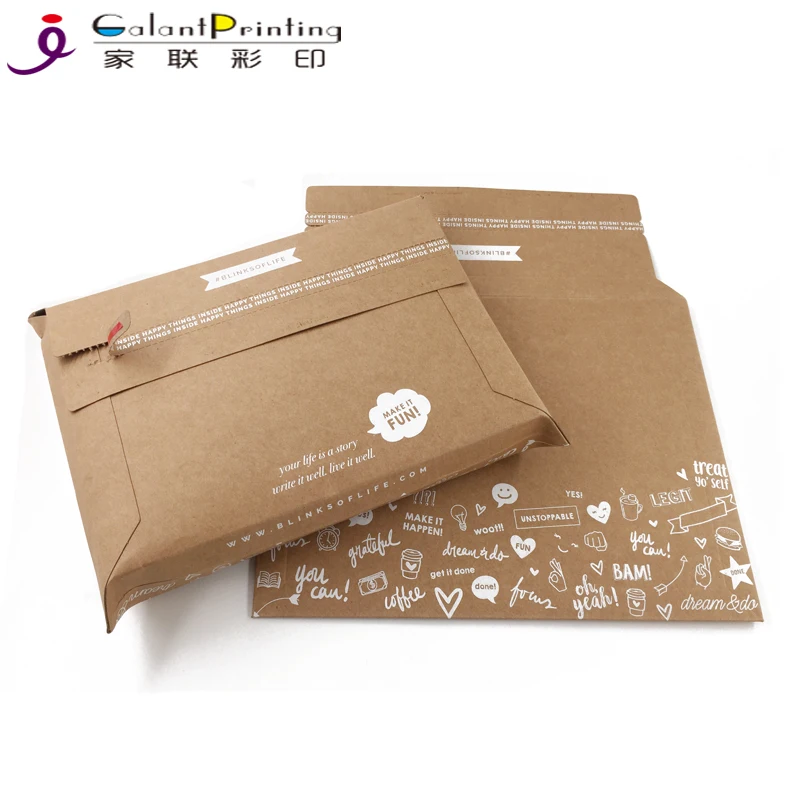 Eco Custom Clothing Packaging - Large Paper Rigid Envelopes