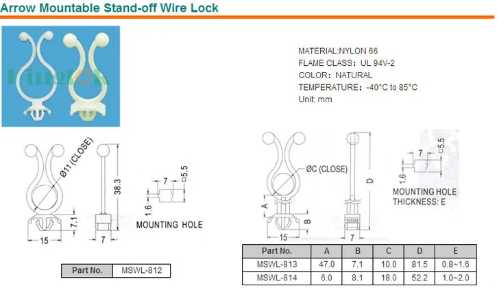 Nylon Wire Lock - Secure with Adjustable Cable Clamps