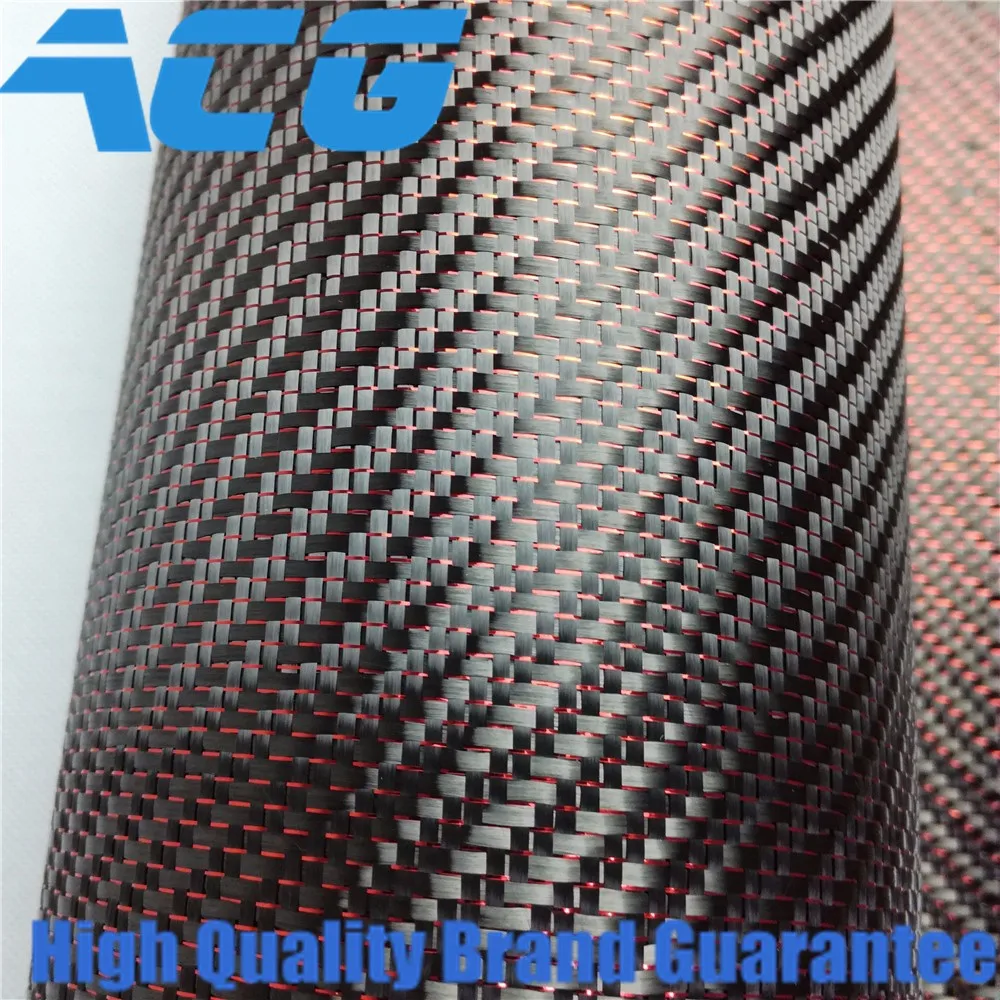 ACG Fibre - Premium 3K Carbon Fiber Red Metallic Fabric
