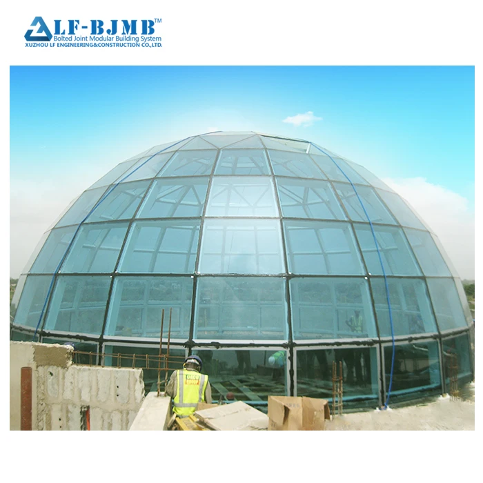 LF Steel Structure Dome Design Building Space Frame Dome Glass Hall ...