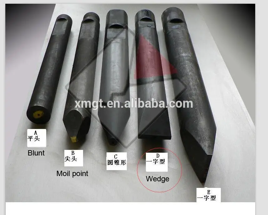 135-140MM Hydraulic Rock Hammer Breaker Chisel for 20 Tons Excavator - OEM