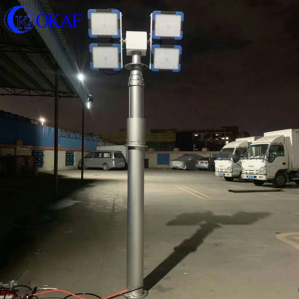 3-20M Pneumatic Vehicle Mounted Light Telescopic Mast for Emergency Rescue