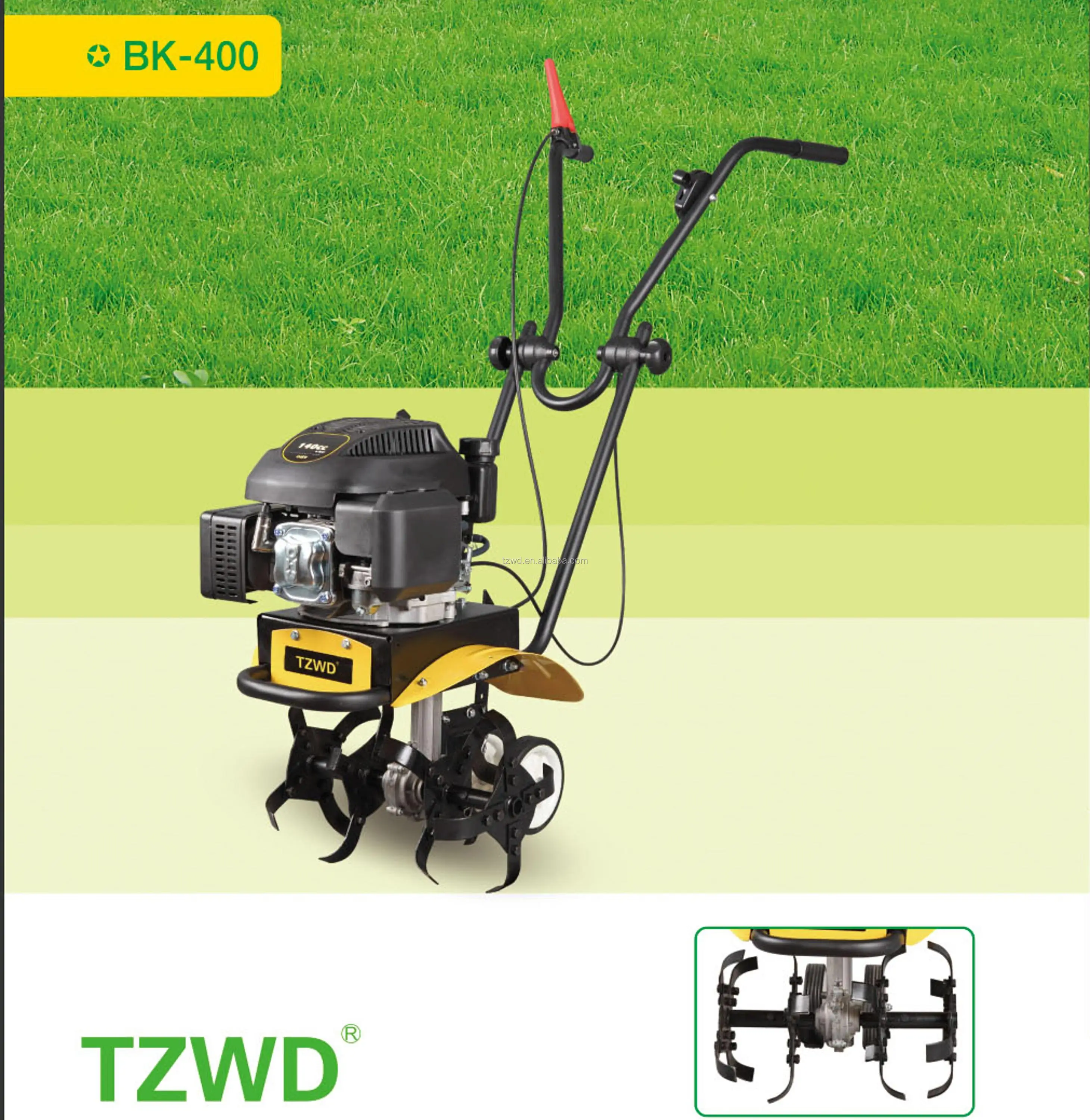畅销宗申机发动机4p 141cc高品质黄色迷你耕作机bk-400 - Buy 迷你电动舵柄,微型耕耘机,电动耕耘机 Product on Alibaba.com