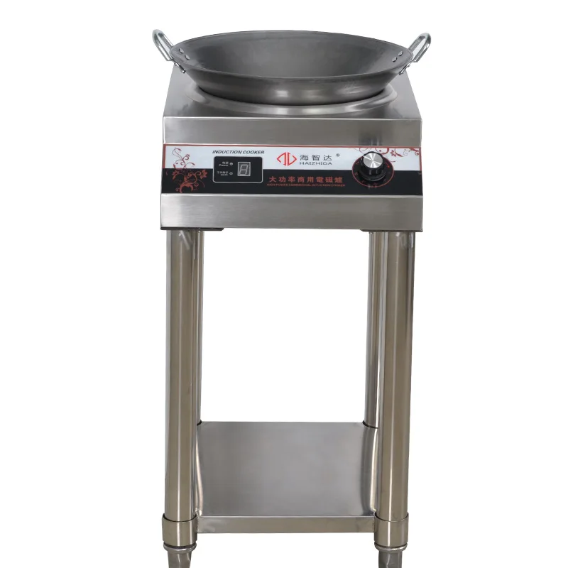 Commercial Stainless Steel Induction Wok Cooker 5kw Energy-saving ...