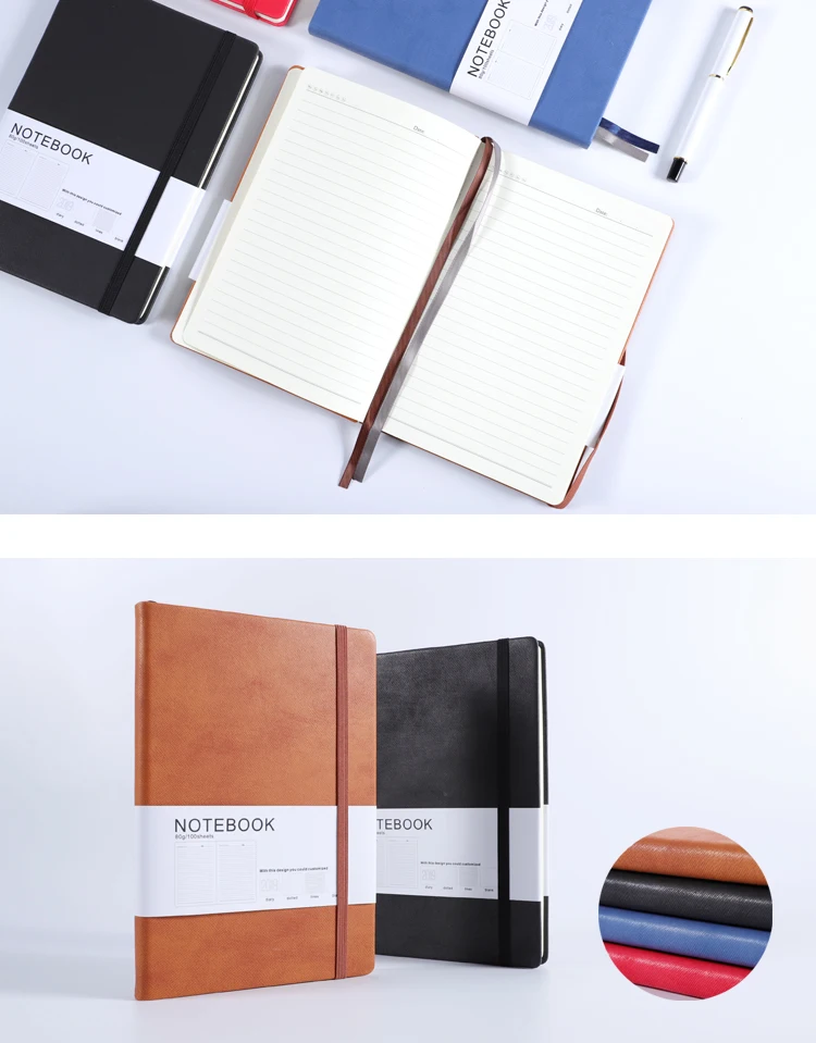 High Quality Business Office Lined Personalized Printed Note Book Pu ...