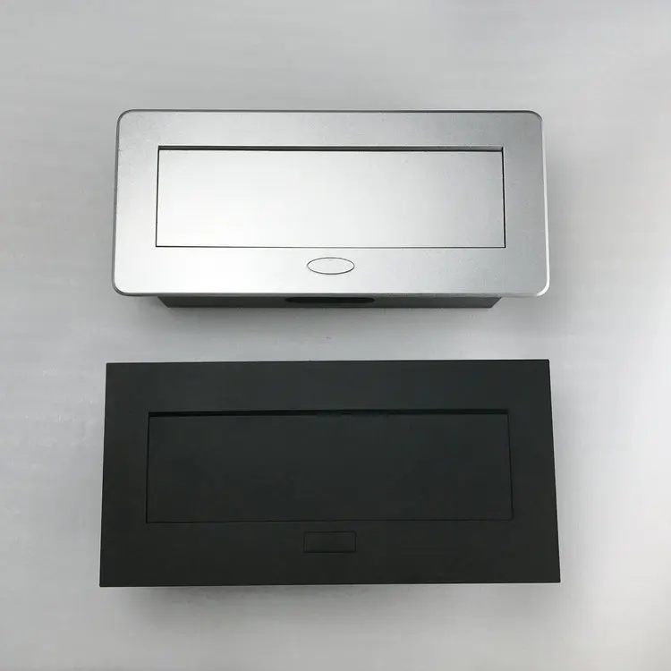 Office Workstation Wire Box Aluminium Cable Entry Cover Rectangular ...