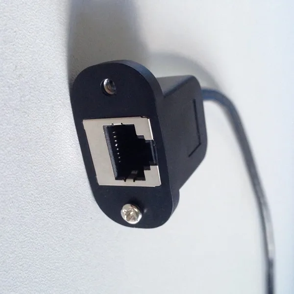 Rj45 Female Panel Mount Screw To Male Ethernet Extender Cable - Buy ...
