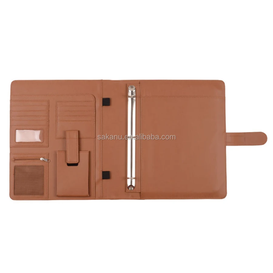 Custom 3 Hole Ring Binder Loose Leaf File Folder A4 Leather| Alibaba.com
