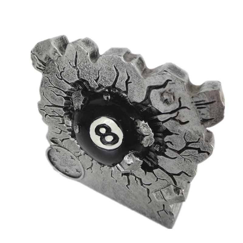 Resin 8 Ball Billiards Trophy - Handmade Snooker Award