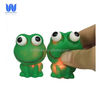 Rubber Plastic Frog Eye Pop Out Led Squeeze Plastic Animal Toy - Buy ...