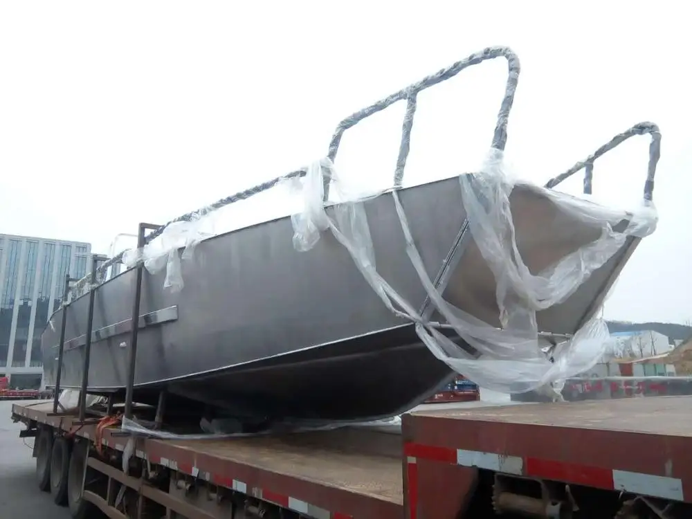 4 Tons Loading Capacity Aluminum Full Cabin Open Sea Work Barge Boat ...
