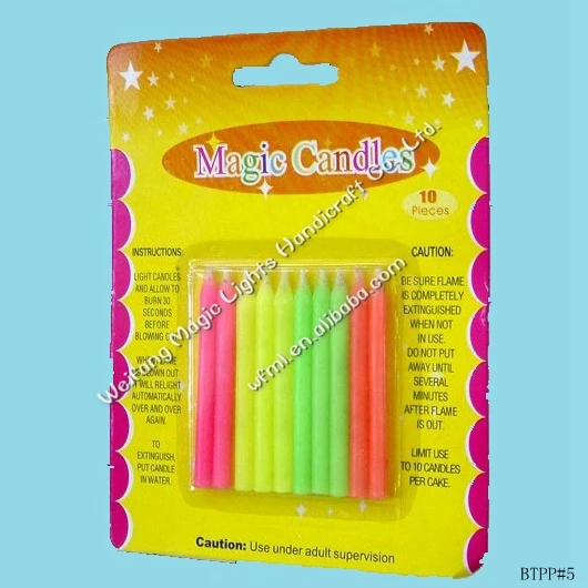 Wholesale 10 Piece Magic Relight Spark Birthday Candles