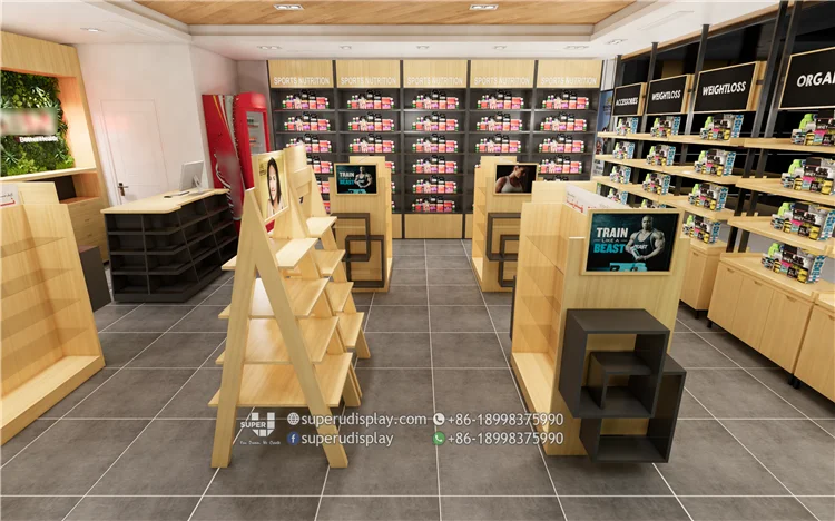 Customized Health Display Shelves for Modern Health Food Shops