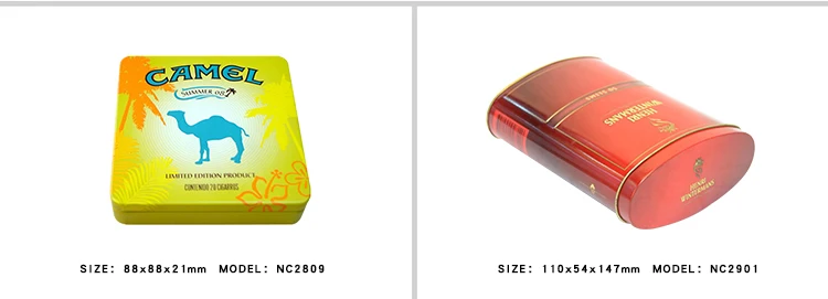 NICE-CAN Custom Hinge Lid Rectangle Tin for Smoking Accessories
