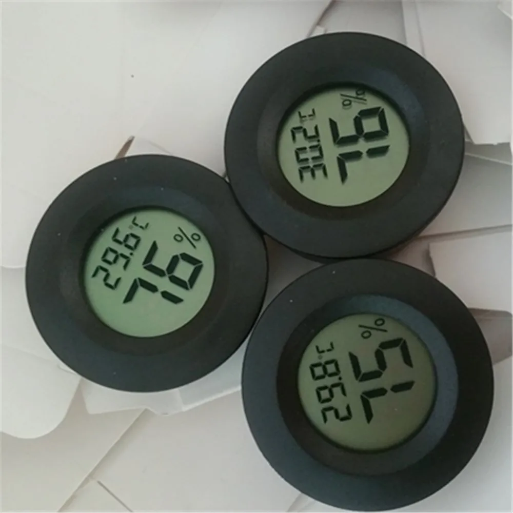 Tpm-50 Lcd Mini Round Thermometer Digital Hygrometer Temperature ...