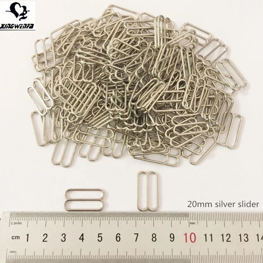 Swimwear Accessories Bra Buckles 20mm Silver Zinc Alloy Bra Strap Ring ...