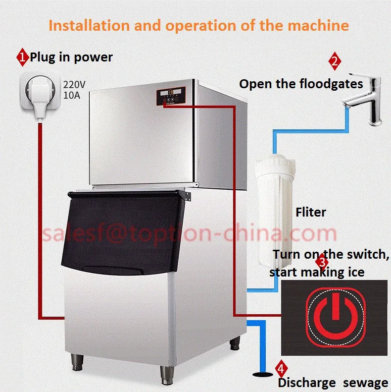 Flake Snow Ice Under Counter Mini Ice Maker Machine For Home & Office ...