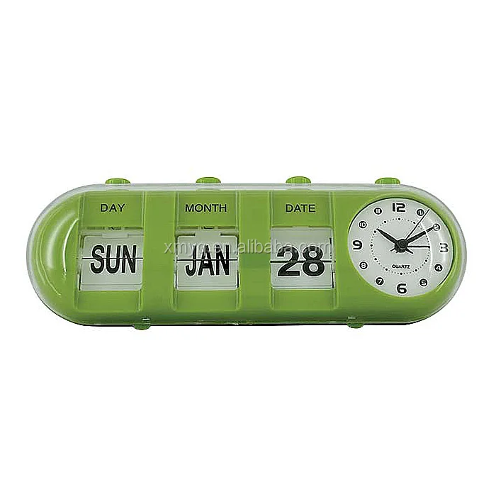 Hot Sale Plastic Clock Easy To Read Flip Desk & Table Clock Battery ...