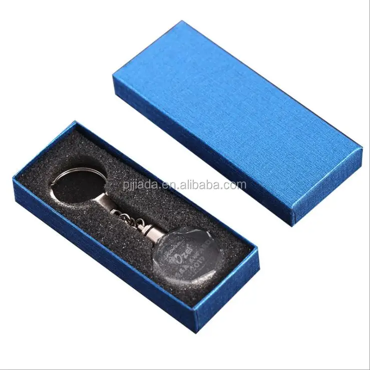 Customized Image/logo 3d Laser Engrave Etched Crystal Keychain/keyring ...