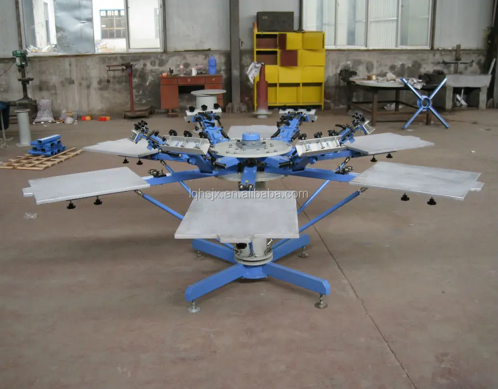 Micro Registration Manual Six Color Six Station Rotary Silk T Shirts ...