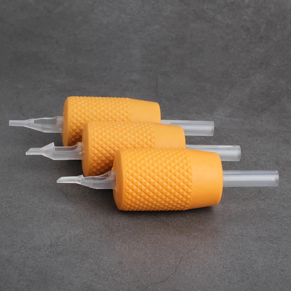 Tattoo Machine Accessories Orange Silicone 30mm Disposable Tattoo ...