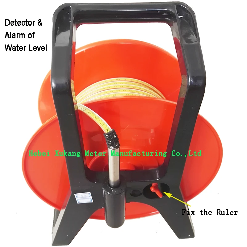 30m~500m Steel Ruler Water Level Gauge Borehole Water Depth Level Meter Portable Water Level ...