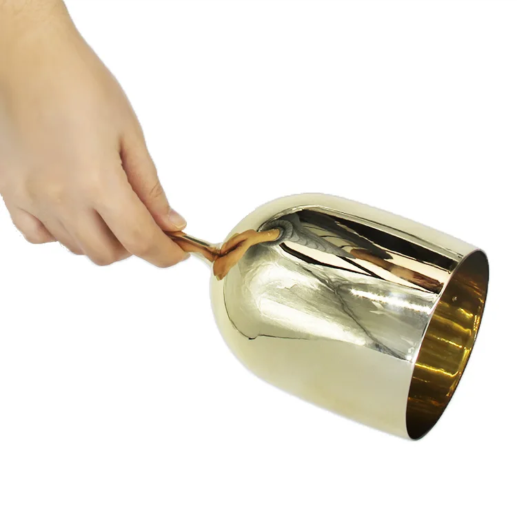 15oz Solid Color Round Reusable Color Plastic Gold Goblet - Buy Color ...