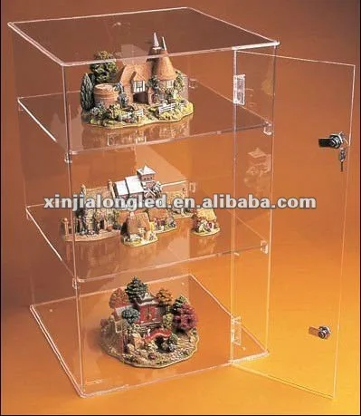 Acrylic Display Box Organizer Clear Acrylic Display Case With Dividers ...