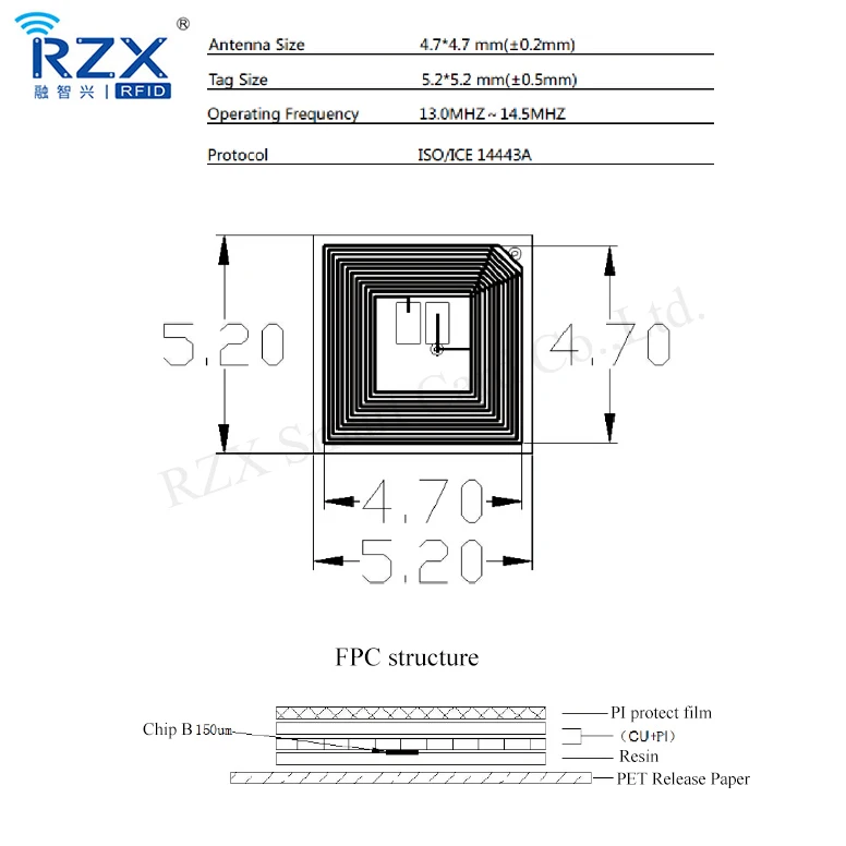 Mini NFC Tag - ISO14443A Micro Chip for Anti-counterfeiting