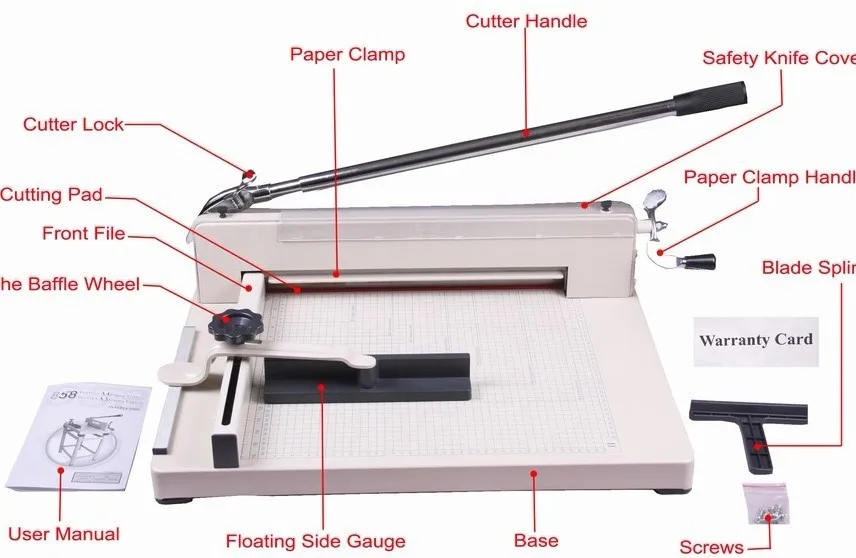 A3 858A3 Manual Paper Cutter Machine - Efficient & Durable