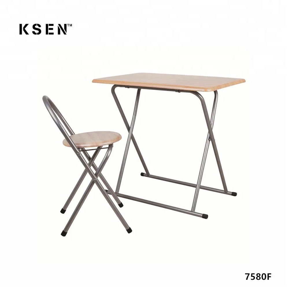 Mdf Folding Table Chair Study Table Set For Child Kc-7580f - Buy ...