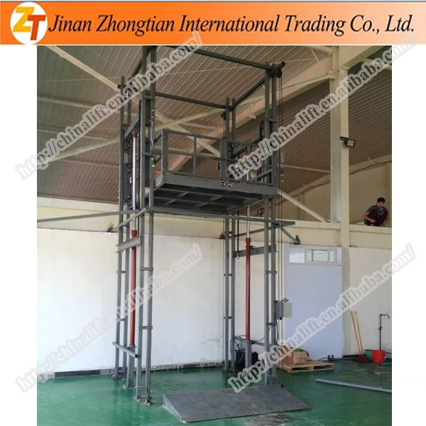 Zhongtian Heavy Duty Hydraulic Warehouse Cargo Lift/guide Rail Elevator ...