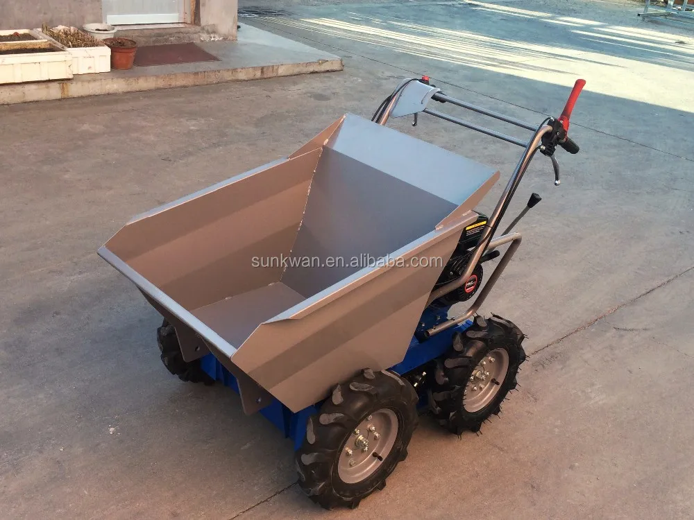 Loading 300kg Factory Mini Transporter Mini Track Dumper Gasoline Power ...