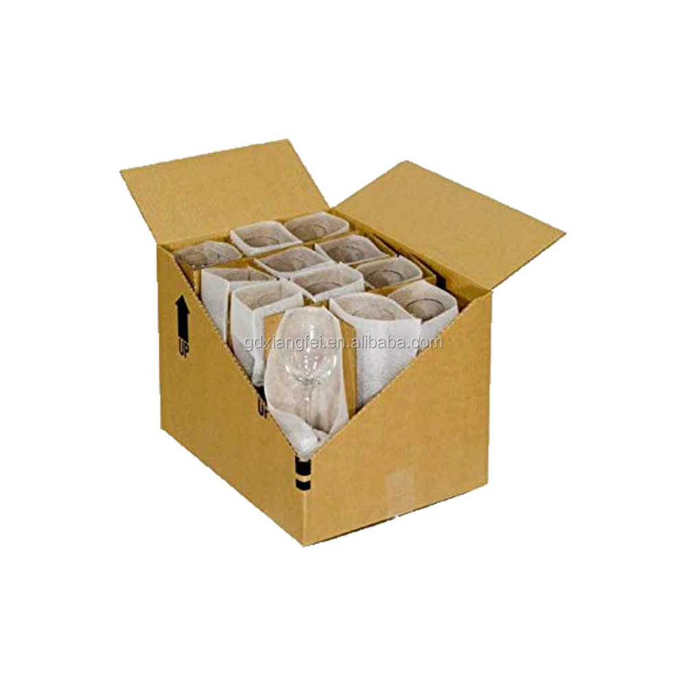Customized 12 Bottle Paper Glass Packaging Shipping Box