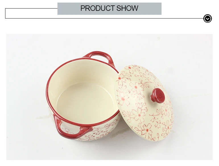 Mini Cute Restaurant Stoneware Soup Pots Pudding Cup Ceramic Bakeware ...