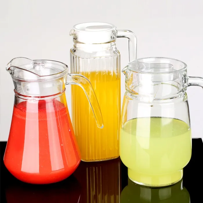 High Quality 1.3l Glass Jug & Glass Pitcher With Plastic Lid Glass ...