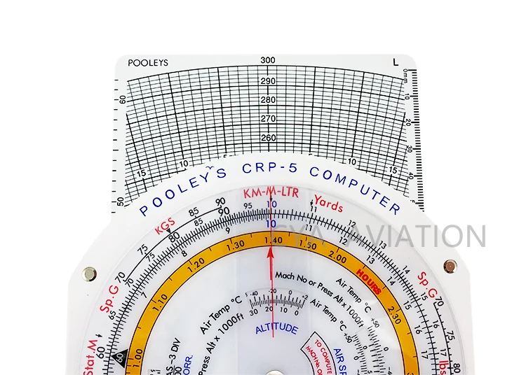 Pooleys Plastic CRP-5 Flight Computer Pilots Student Flying Training ...