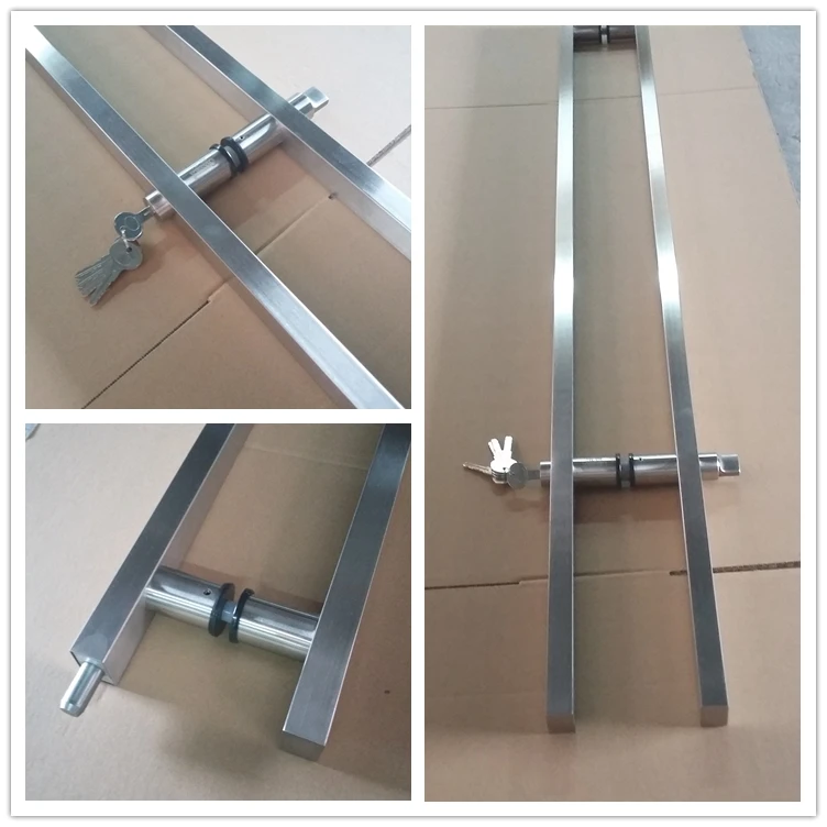 China Stainless Steel Sliding Door Locking Ladder Pull Handle With Lock ...