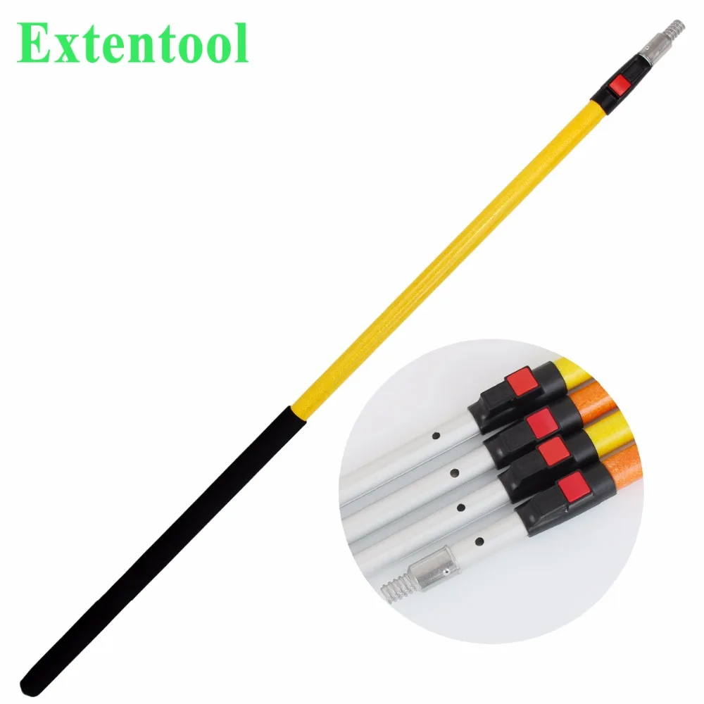 Fiberglass/aluminum telescopic pole with spring button lock for ...