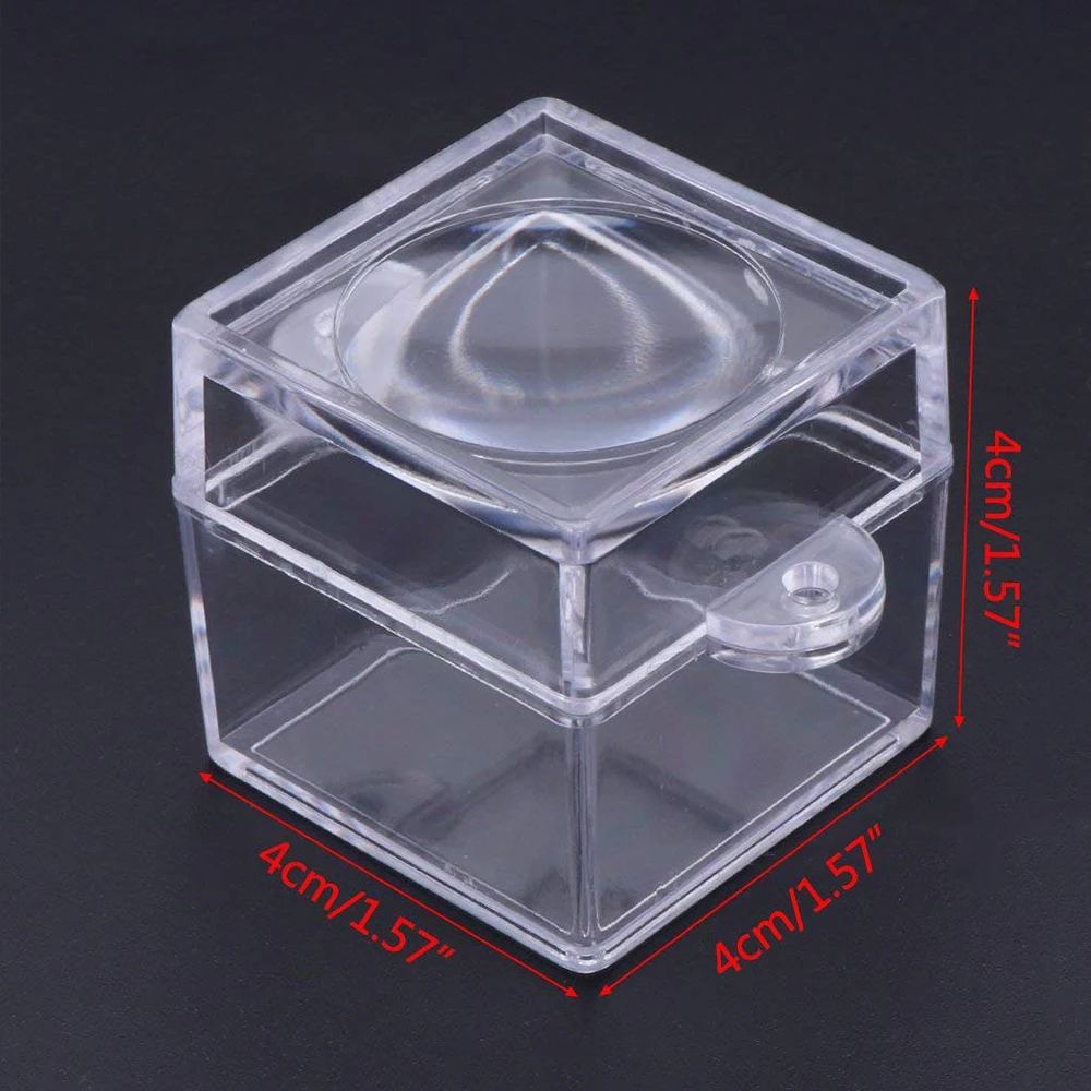 Mini Transparent Acrylic Insect Box Bug Viewer Cubic Magnifying Glass ...