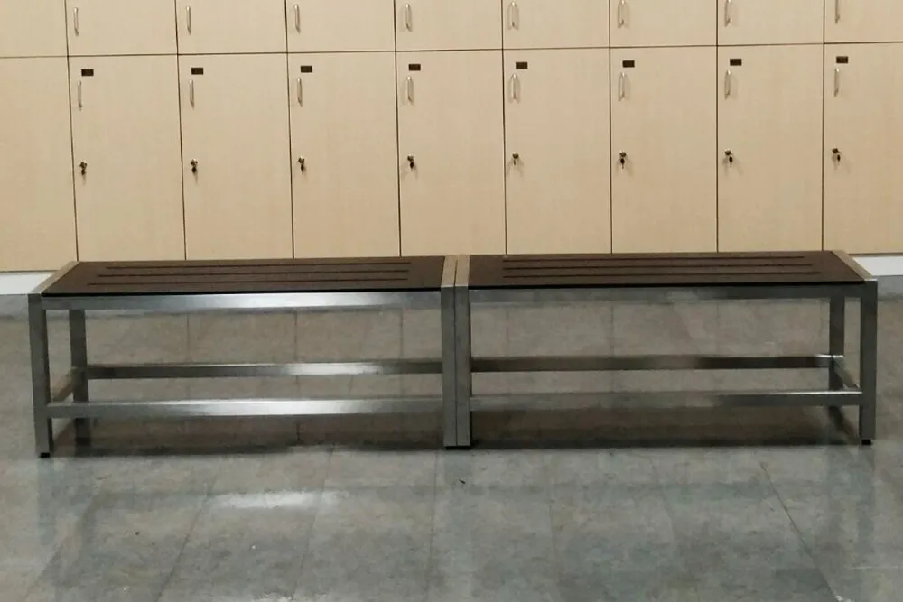 Durable, Waterproof HPL Locker Room Benches for Gym & Pool