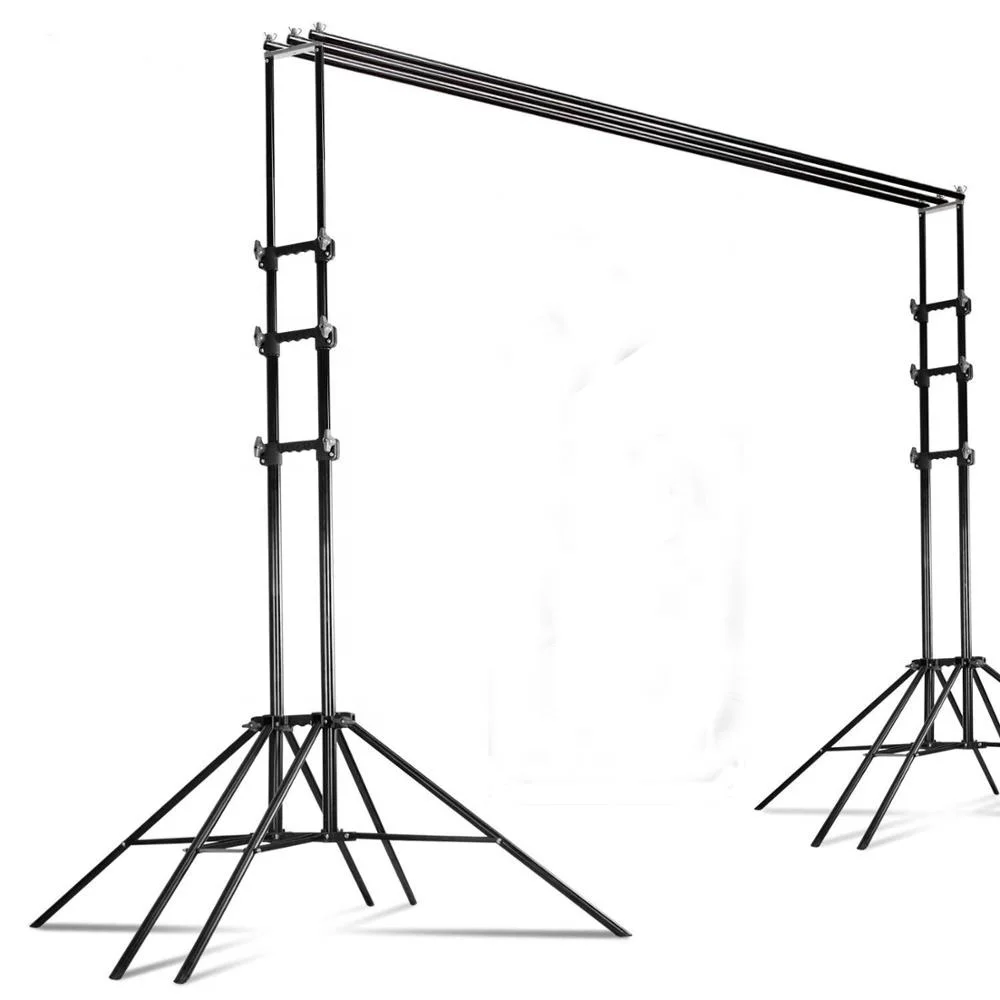 3 In 1 Multi Backdrop Stand Triple Crossbar Backdrop Stand Photo Video ...